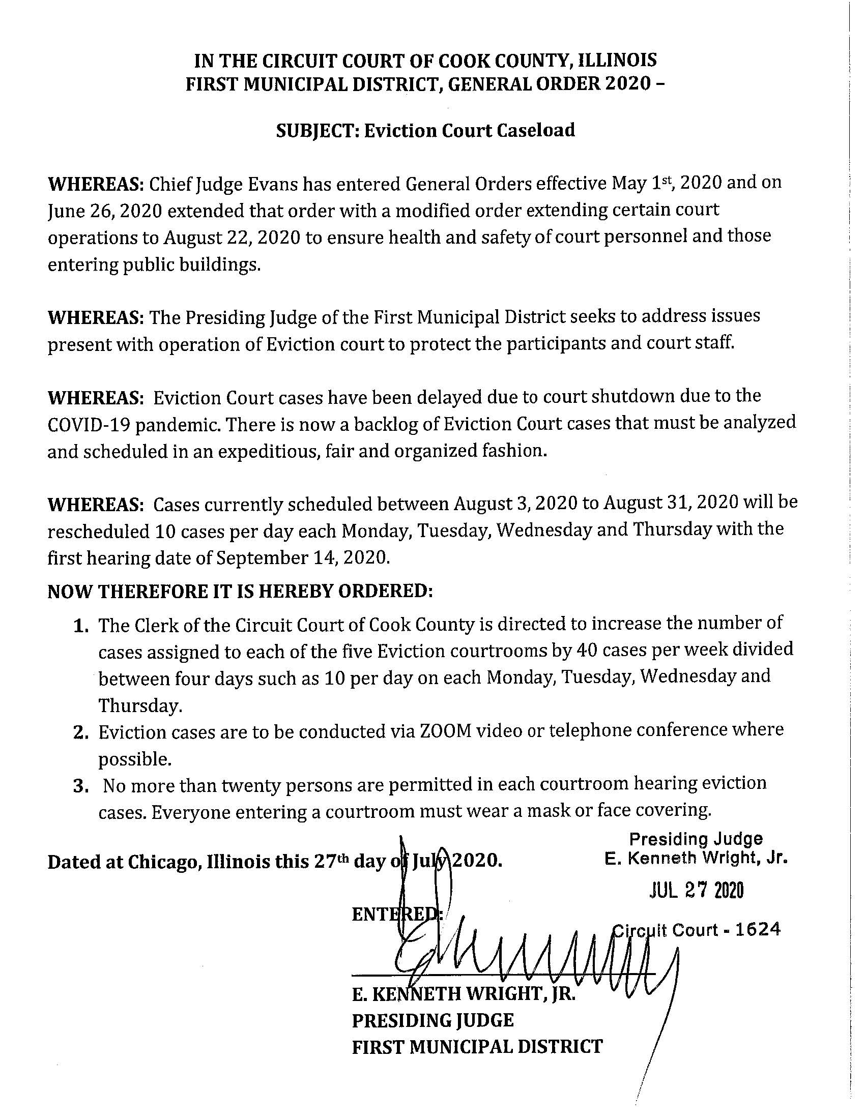 No Cook County Eviction Cases Until September Chicago Eviction Attorneys Reda Ciprian 